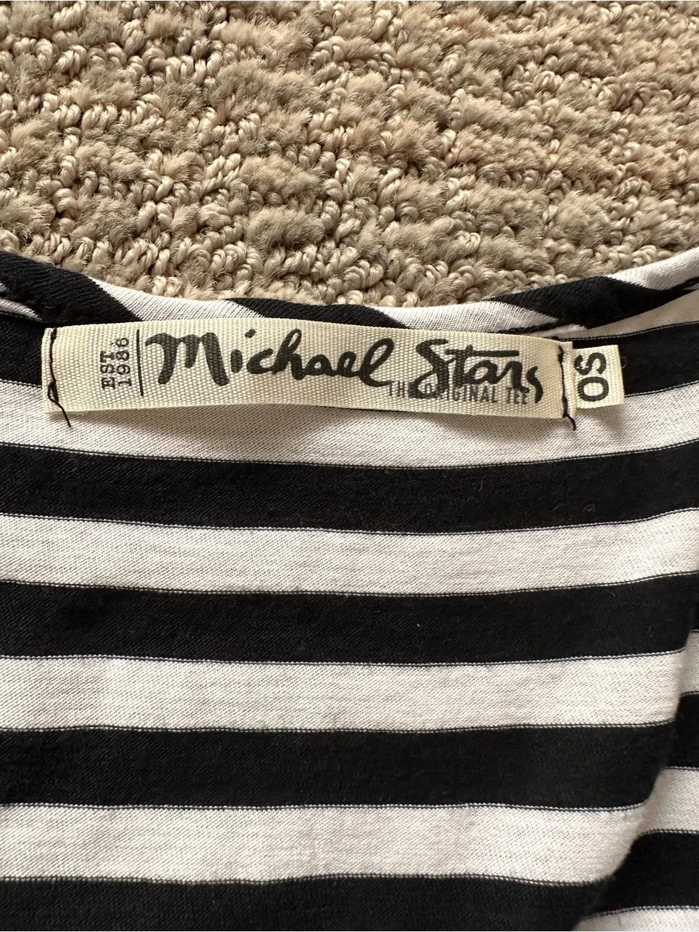 Michael Stars | Dresses | Michael Stars Black White Striped Racerback ...